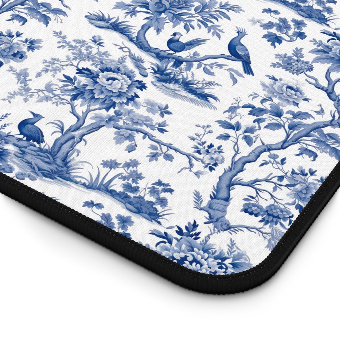 Toile Print Desk Mat Medium Desk Mat Cute Desk Mat - Etsy
