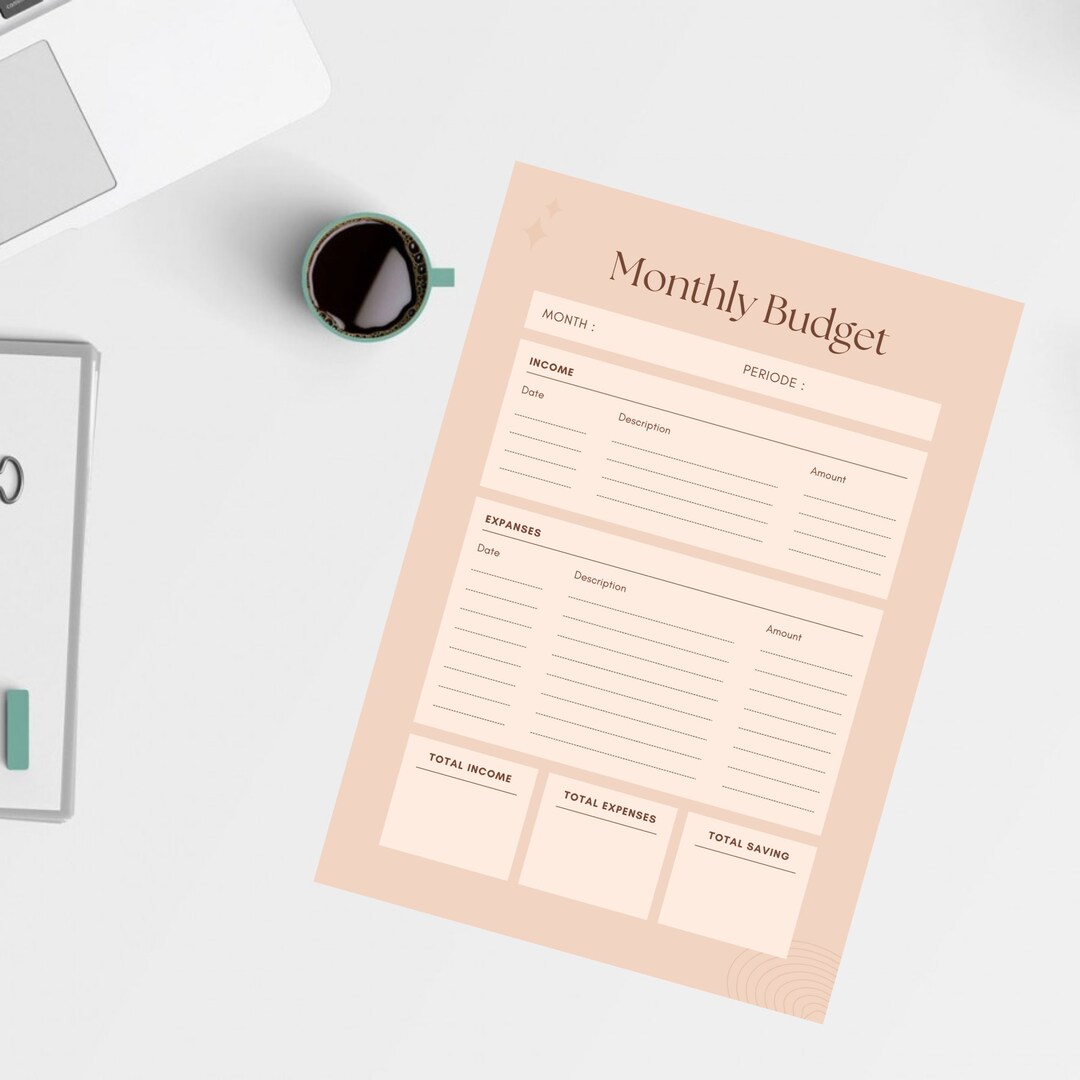 Monthly Budget Planner, Digital Planner ,digital Products ,printable ...