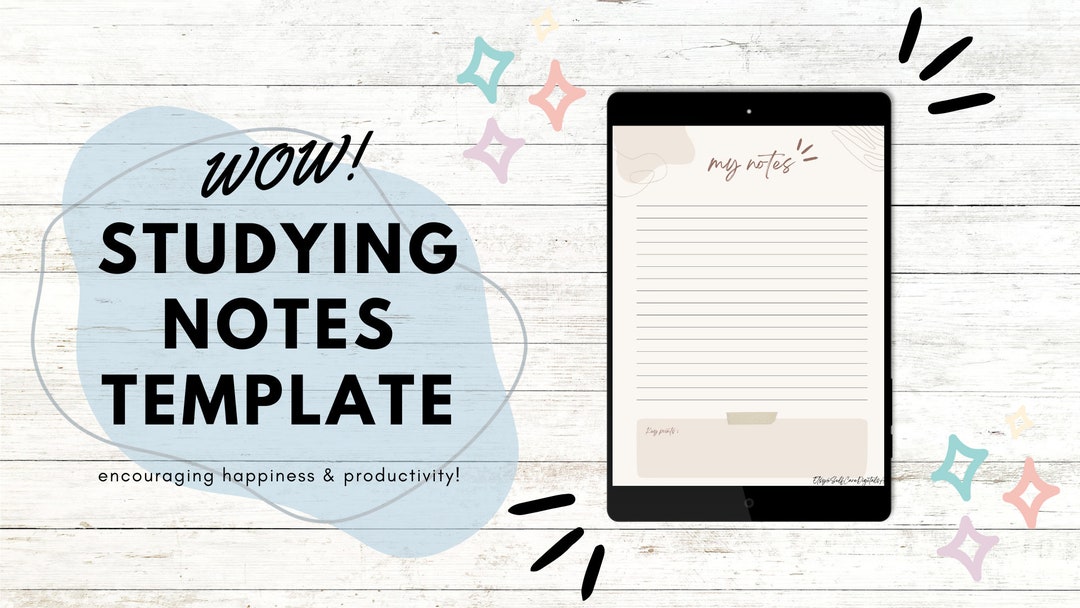 Note Taking Download, Instant Download Digital, Note-taking, Key Points ...