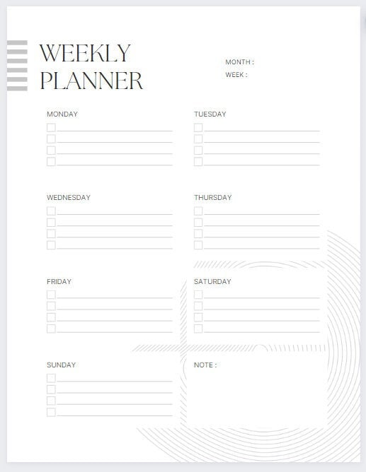 Simple Printable Weekly Planner 2024 - Etsy