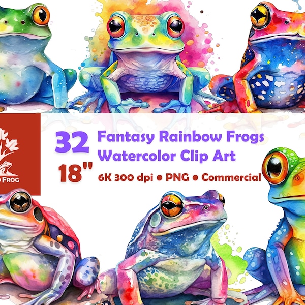 Rainbow Frogs - Etsy