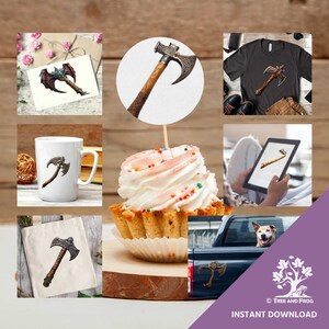 24 PNG Fantasy Axes Clipart Hatchet Viking Orc Dragon Celtic Dwarf ...