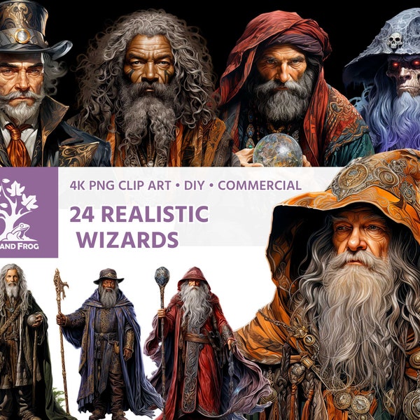 Wizard Portraits Printable - Etsy