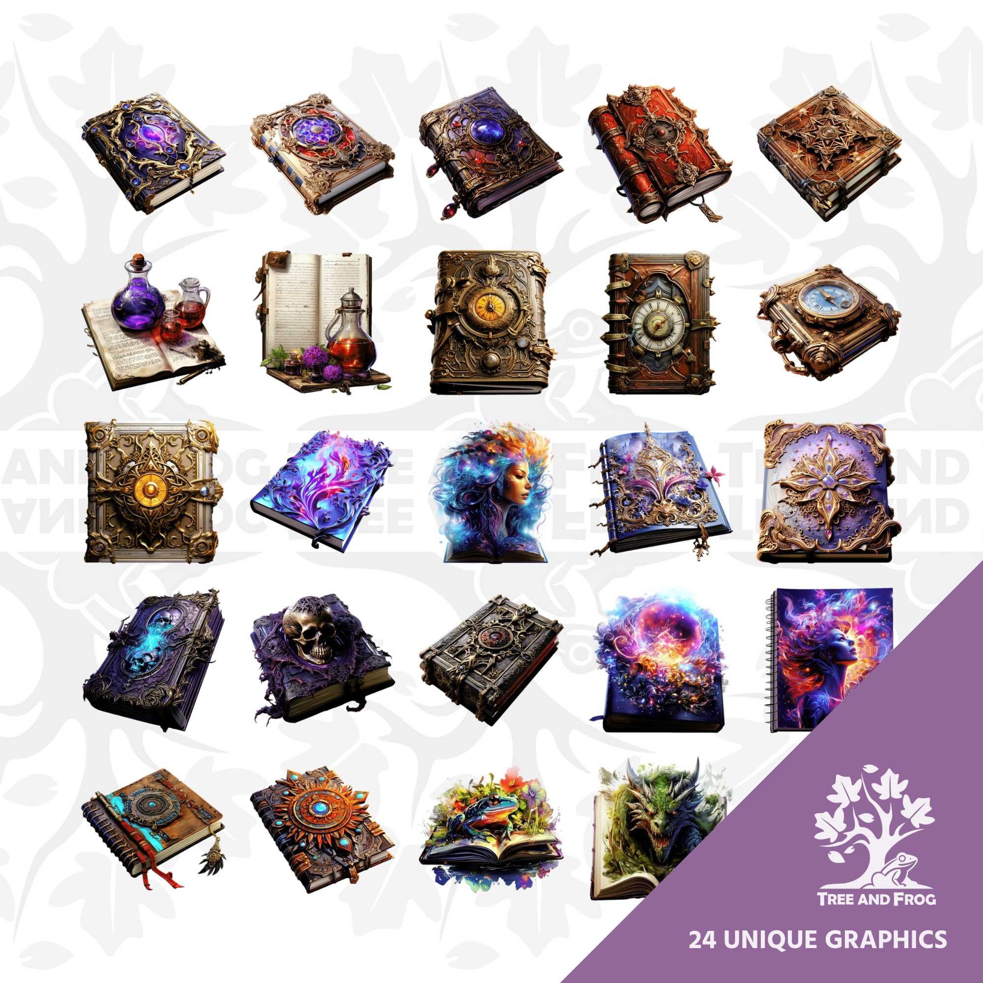 24 PNG Magic Diaries Journals Clipart Notepad Spellbook - Etsy