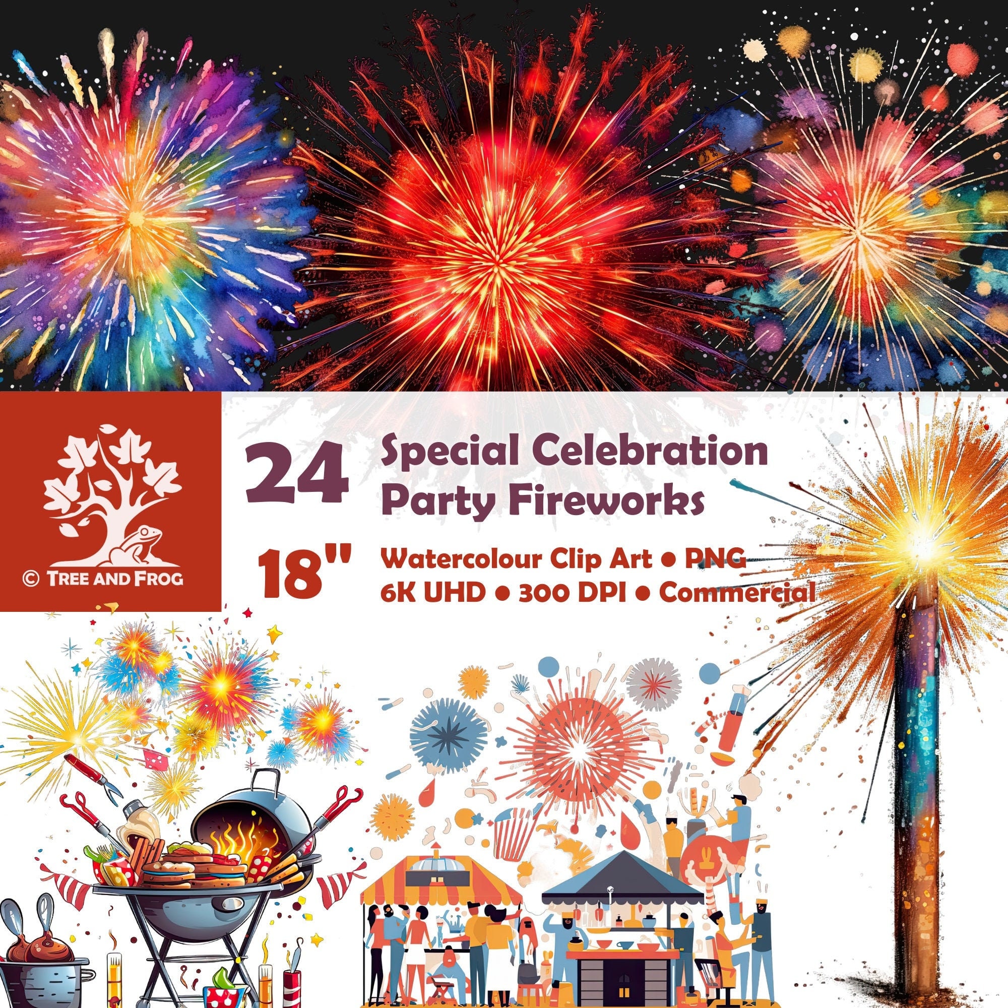 Celebration Fireworks Clipart