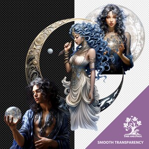 24 PNG Realistic Nymph Portraits Clipart Water Forest Meadow Sea ...