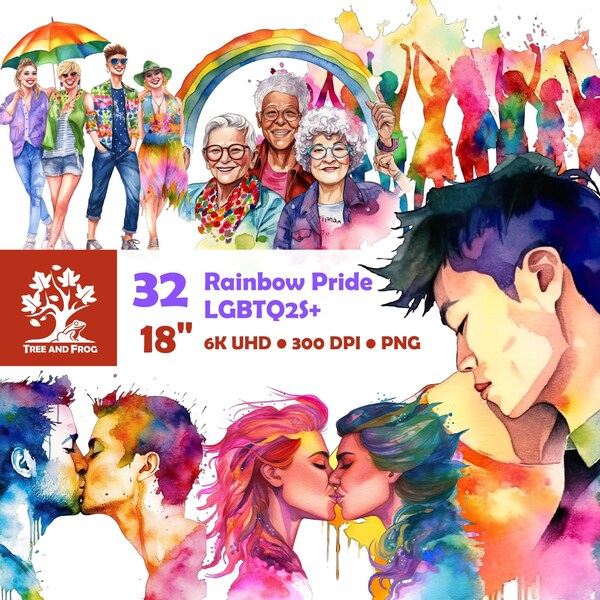 Watercolor 2slgbtq Etsy