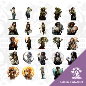 24 PNG Realistic Nymph Portraits Clipart Water Forest Meadow Sea ...