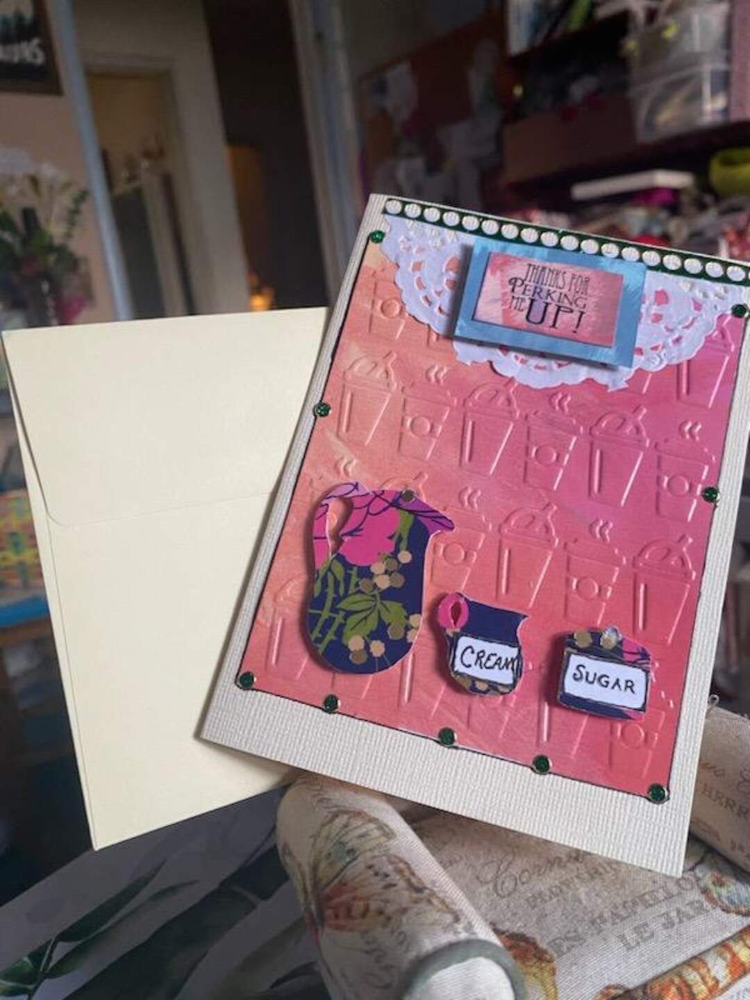 Thanks for Perking Me up Coffee Thankyou Card - Etsy