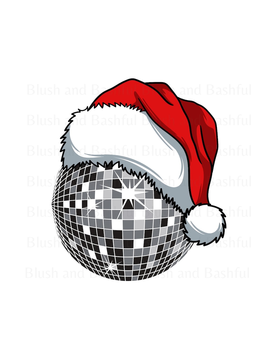 Christmas Disco Ball Png Disco Ball Santa Hat Svg Retro Christmas ...