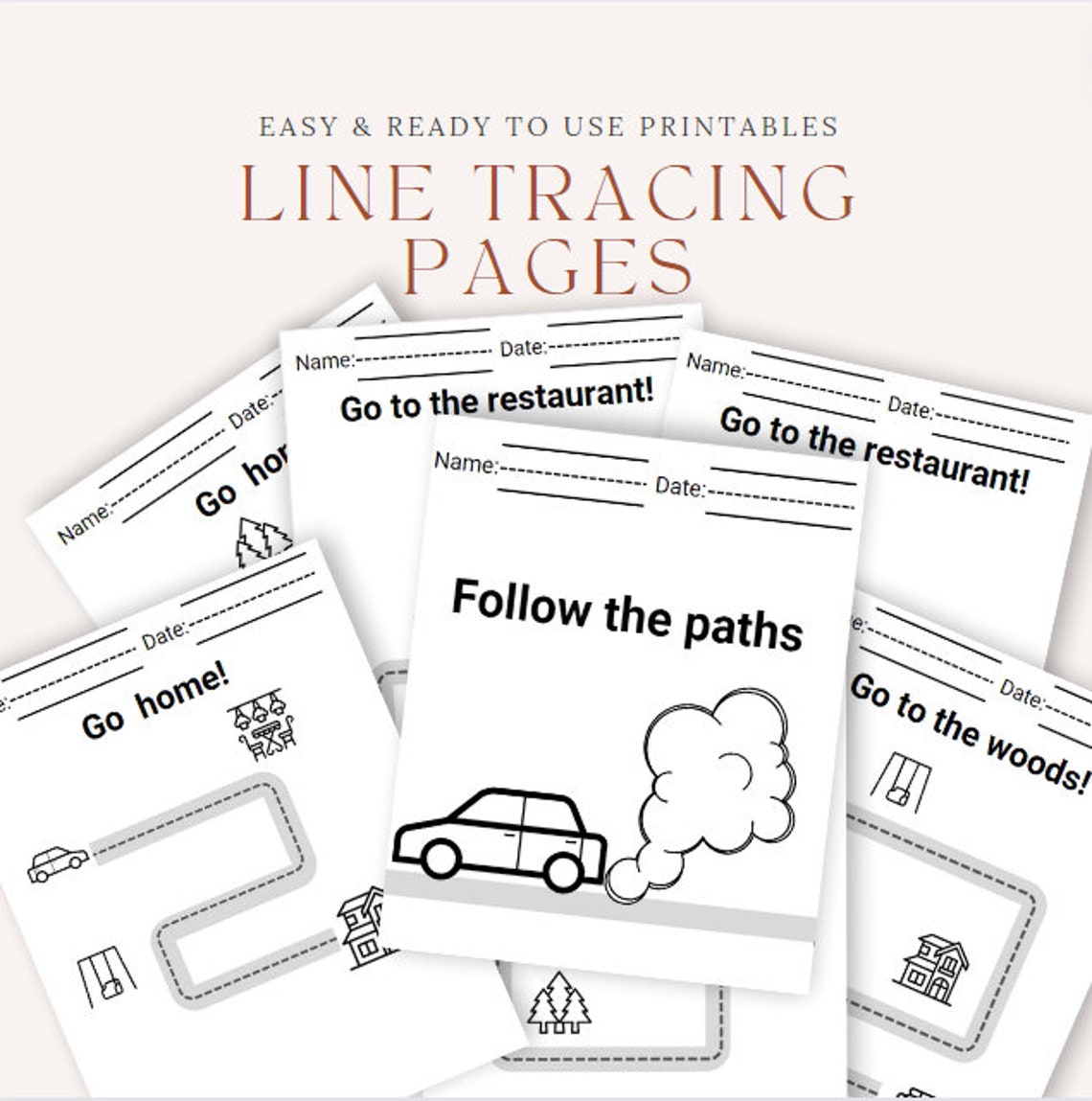 Line Tracing Worksheets, Fine Motor Skills, Homeschool, Education ...