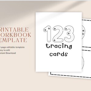 Number Tracing Flashcards, Printable, Learn Numbers, Preschool and ...