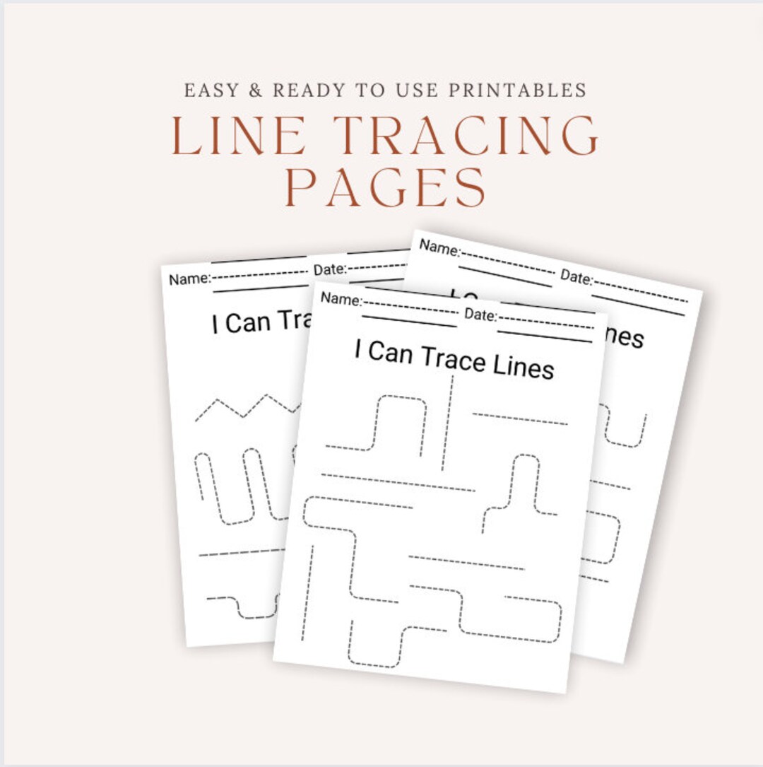 Line Tracing Worksheets, Fine Motor Skills, Homeschool, Education ...