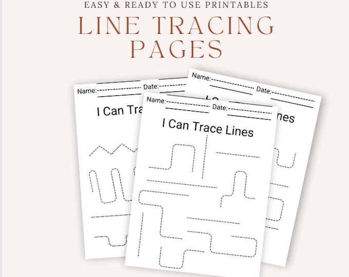 Line Tracing Worksheets, Fine Motor Skills, Homeschool, Education ...