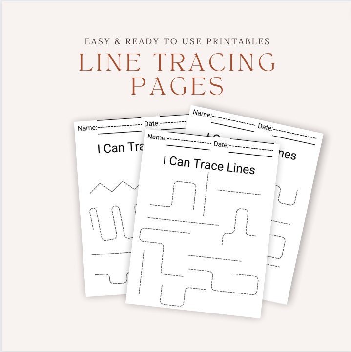 Line Tracing Worksheets, Fine Motor Skills, Homeschool, Education ...