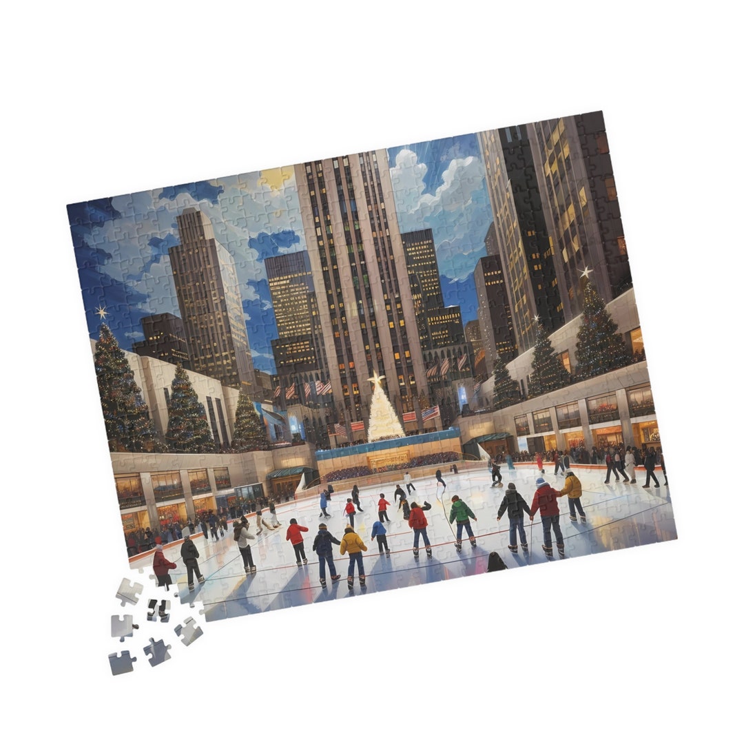 Ice Skating Rink at Rockefeller Center Jigsaw Puzzle 252 - Etsy