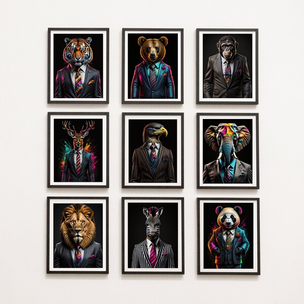 Animal in Suit - Etsy