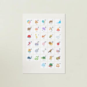 Illustrated Persian Alphabet Poster | Learn Farsi Alphabet for Kids ...