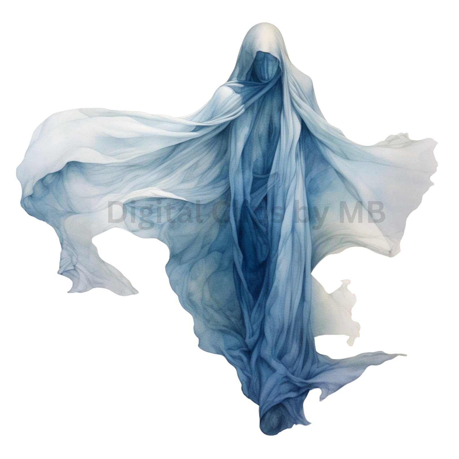 Halloween Ghosts Designer PNG Bundle, Halloween Ghost Clipart, PNG ...