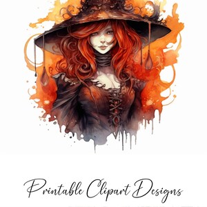 Halloween Clipart, Designer PNG Bundle, Witch Clipart for Halloween ...