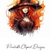 Halloween Clipart, Designer PNG Bundle, Witch Clipart for Halloween ...