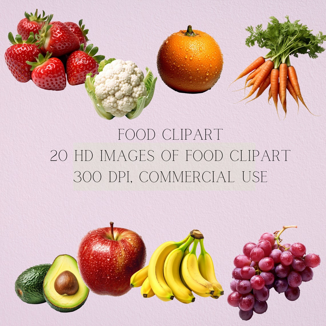 Food Clipart Designer PNG Bundle Kitchen Clipart Bundle PNG - Etsy