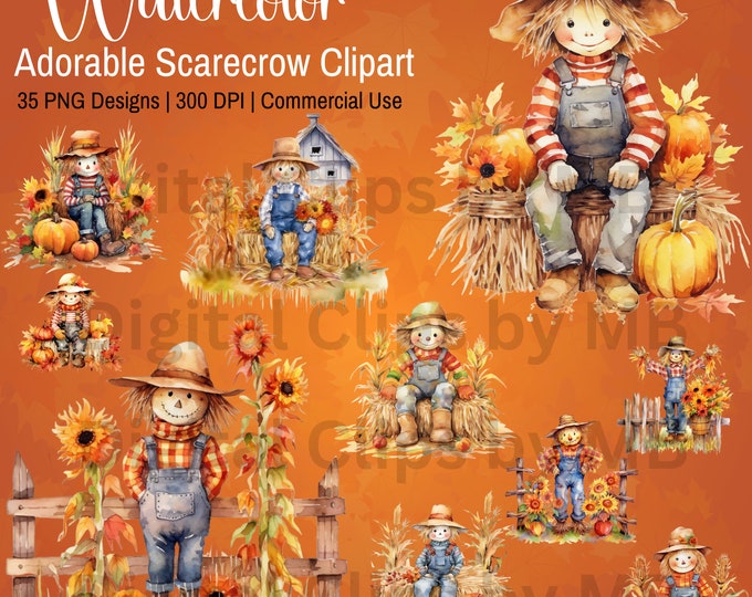 Create a Scarecrow Clipart Scarecrow Clipart Scarecrow Pieces Assemble ...