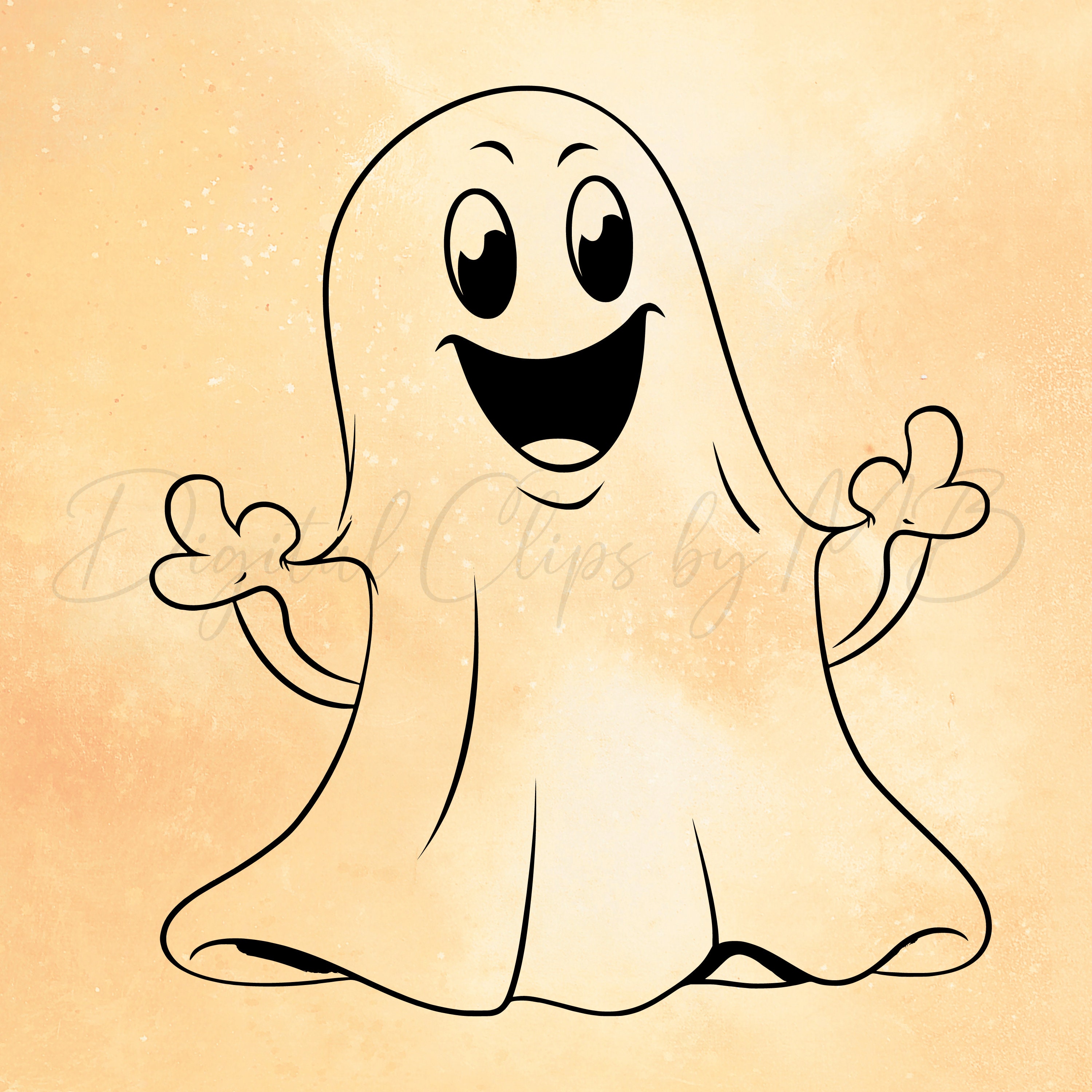Cute Ghost SVG Bundle Cute Ghost Clipart Bundle Halloween - Etsy