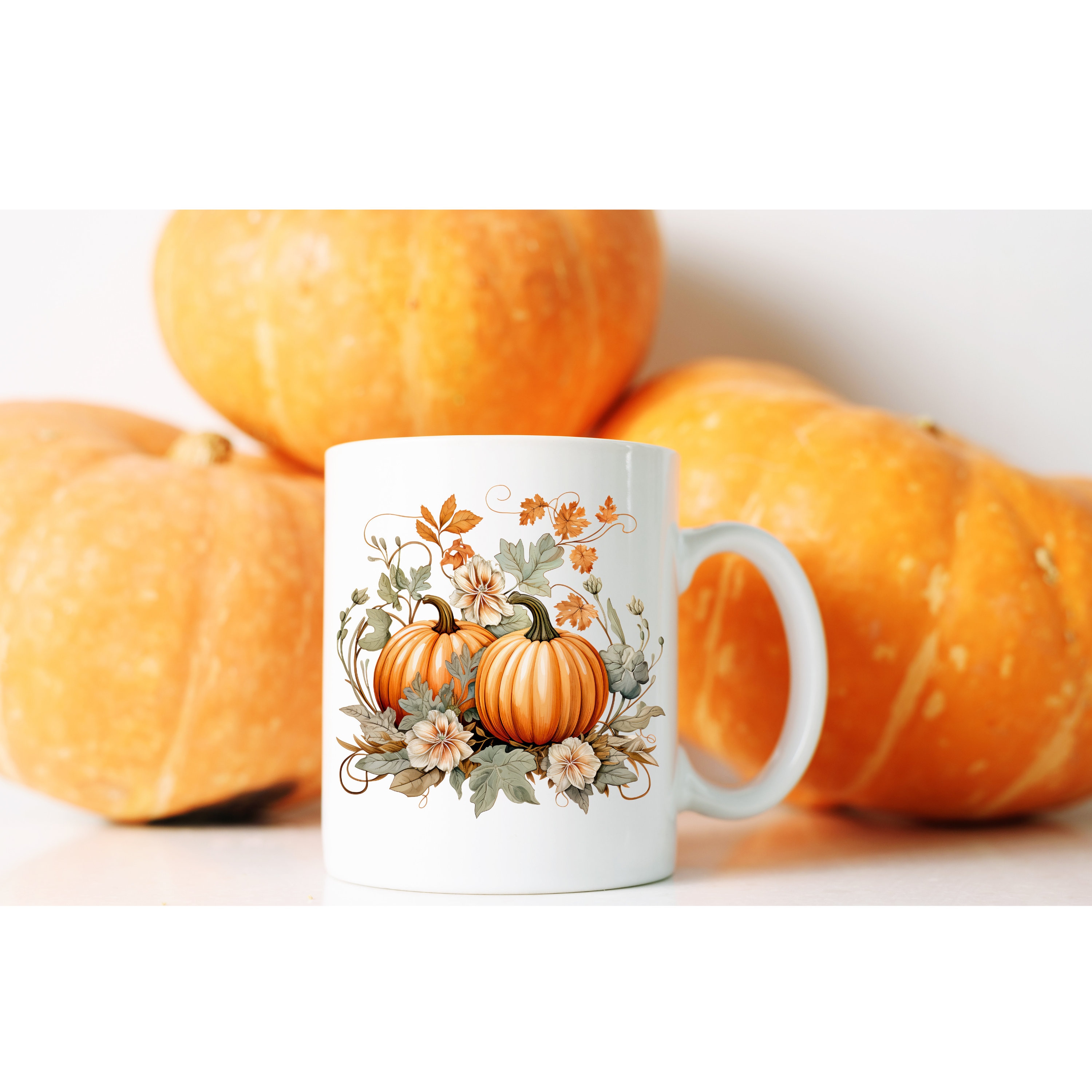 Watercolor Pumpkin Designer PNG Bundle, 25 Pumpkin Fall Images, Autumn ...