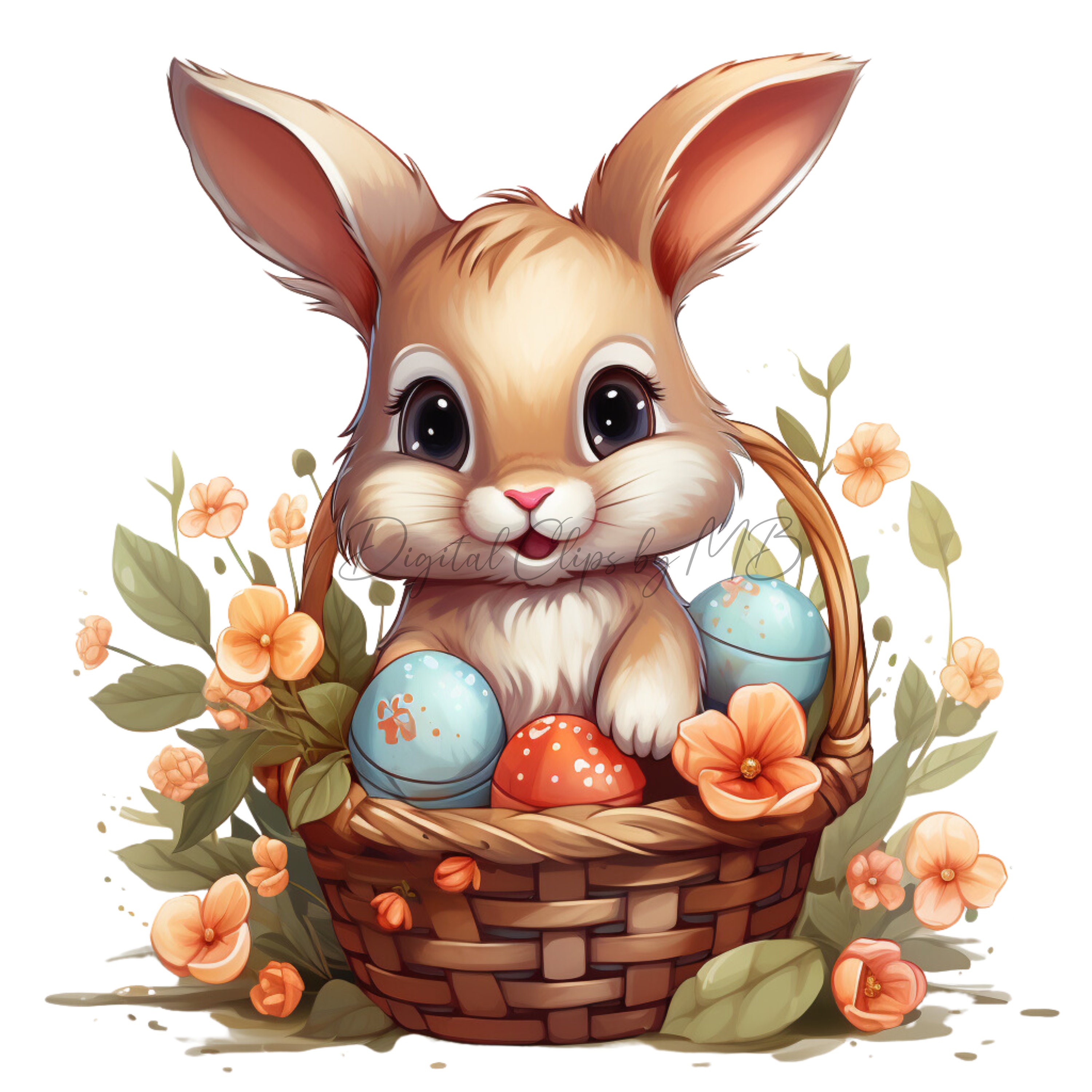 Easter Clipart, Easter Bunny Clipart, PNG for Printing, Childrens and ...
