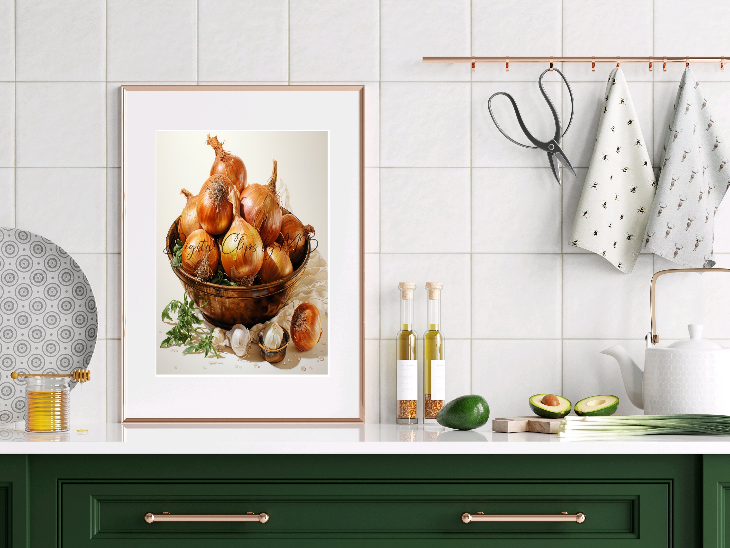 Food Clipart Bundle, Watercolor Food Clipart, Fruit and Vegetable ...