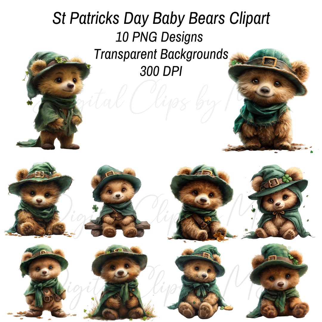 Cute Teddy Bear Clipart, Cute Clipart Designs of Baby Bears Dressed in ...