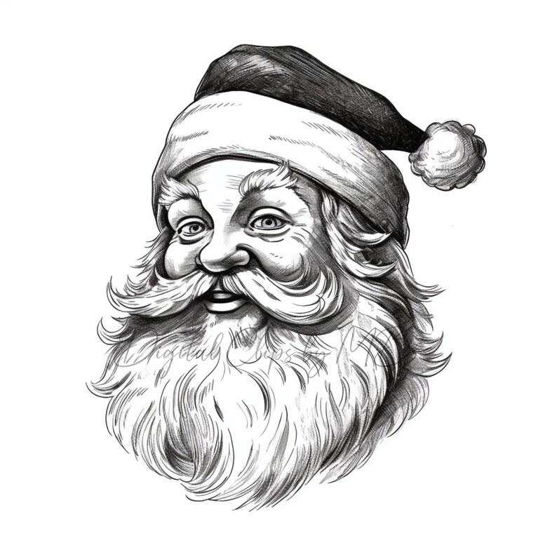 Santa Face SVG Bundle Santa PNG Clipart Christmas Clipart - Etsy