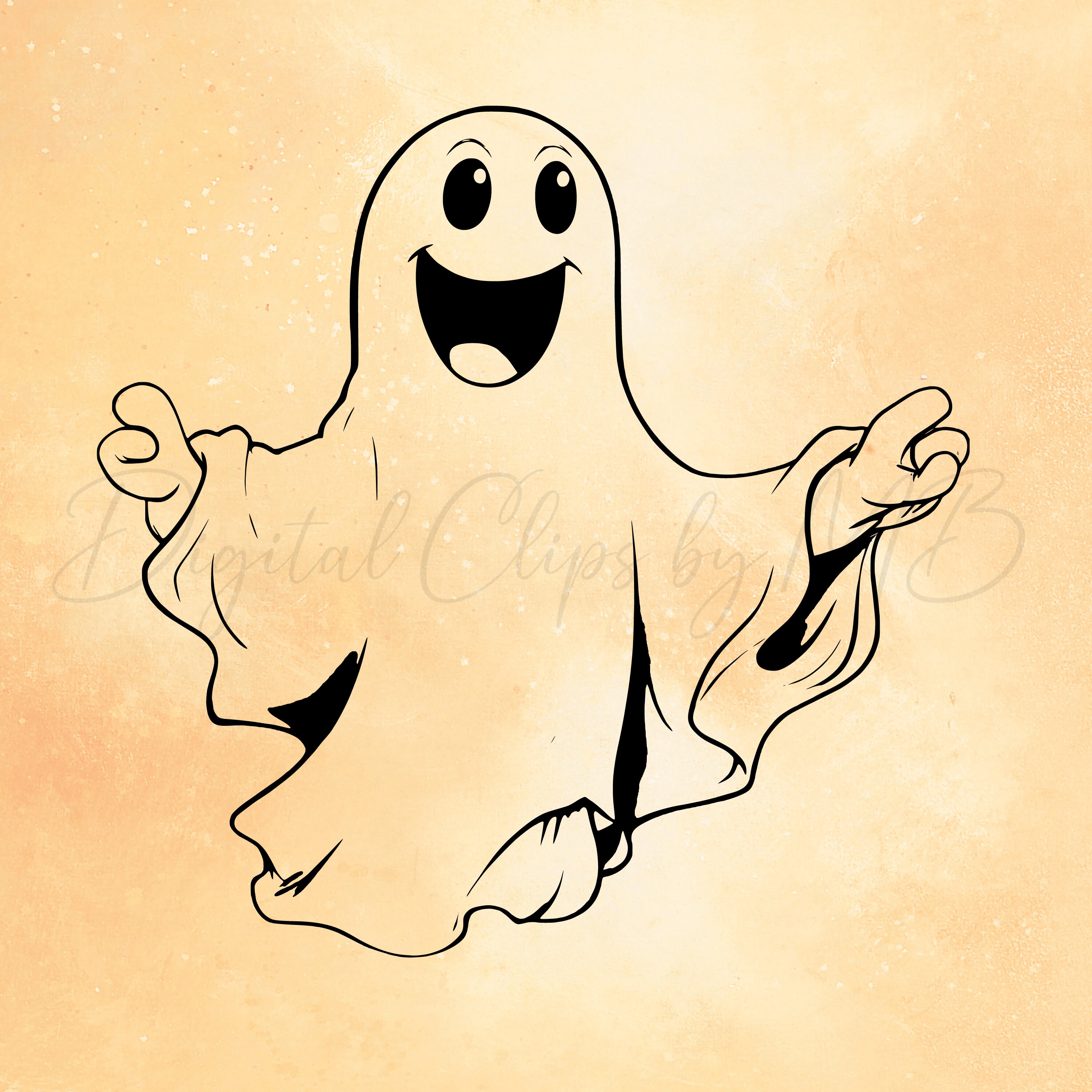 Cute Ghost SVG Bundle Cute Ghost Clipart Bundle Halloween - Etsy
