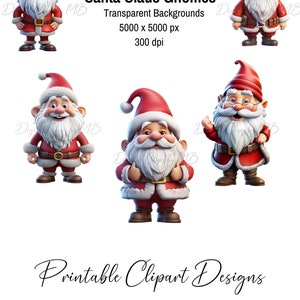 Santa Claus PNG Clipart, Santa Gnome PNG Designs, 10 Christmas Gnome ...
