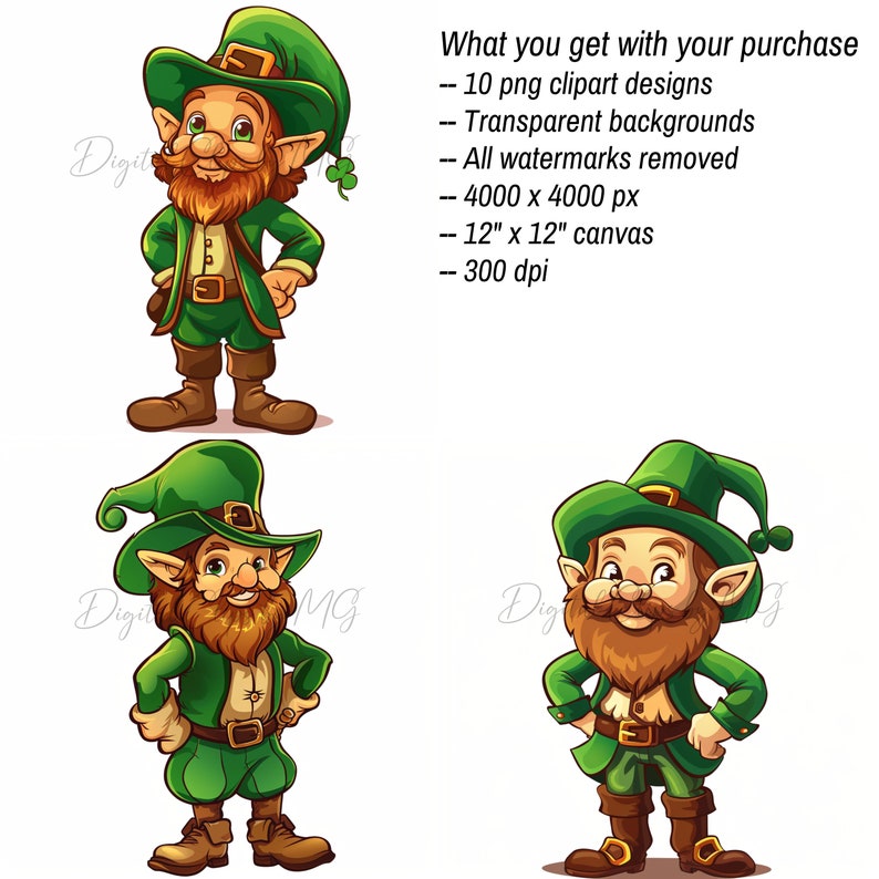 Leprechaun Clipart, St Patricks Day Leprechaun Clipart, St Patricks Day ...