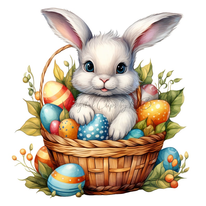 Easter Clipart, Easter Bunny Clipart, PNG for Printing, Childrens and ...