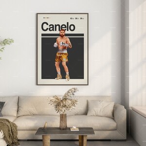 Canelo Alvarez Poster Boxing Wall Art Minimalist Mid - Etsy