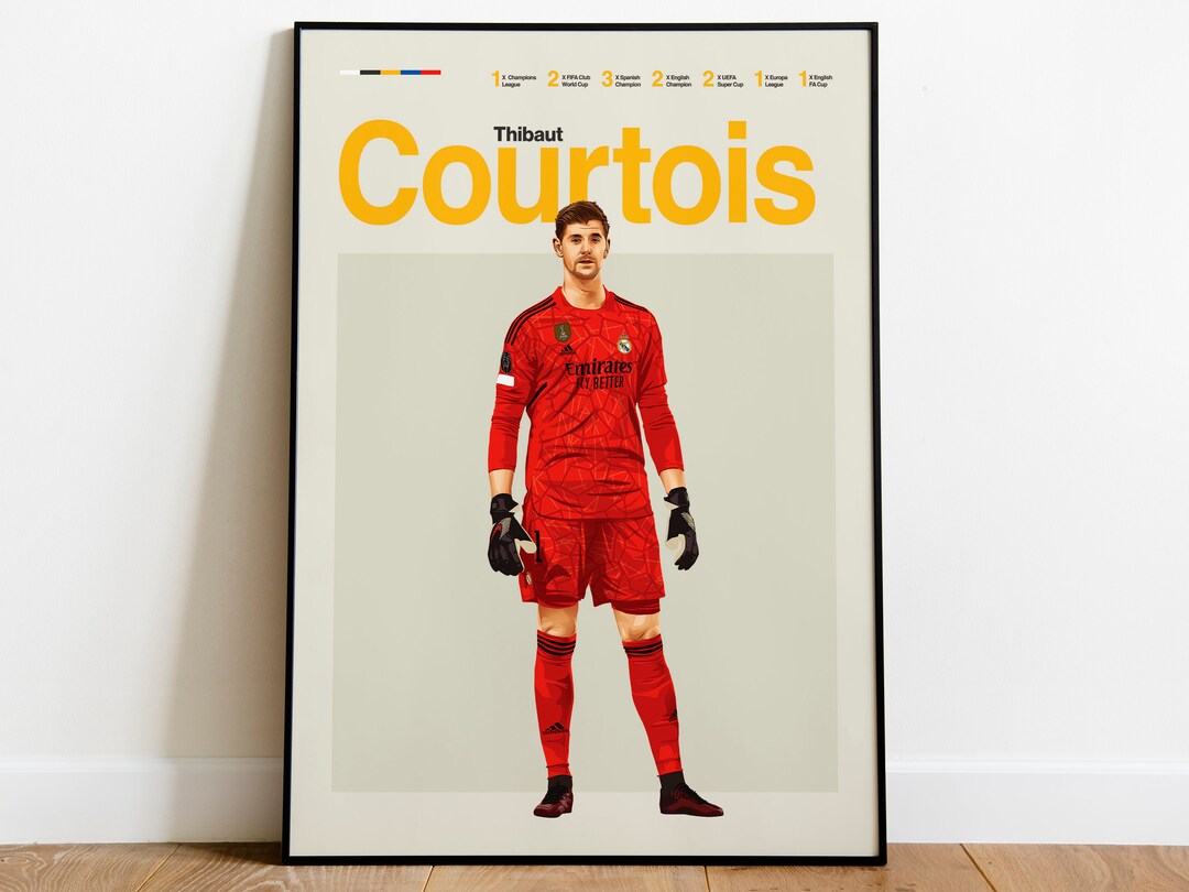 Poster de Thibaut Courtois Poster de Real Madrid Poster de - Etsy España