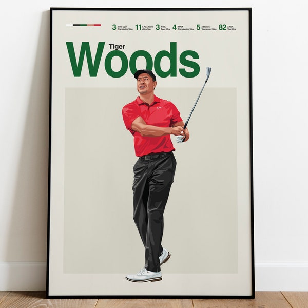 Tiger Woods Poster - Etsy