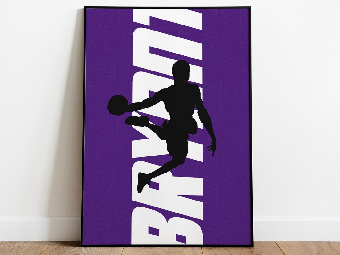 Kobe Bryant Poster LA Lakers NBA Print Minimalist Sports - Etsy