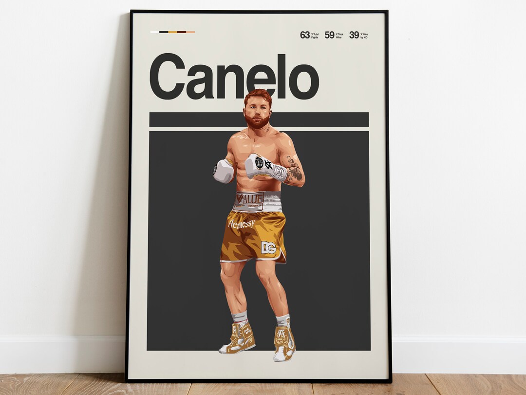 Canelo Alvarez Poster Boxing Wall Art Minimalist Mid - Etsy