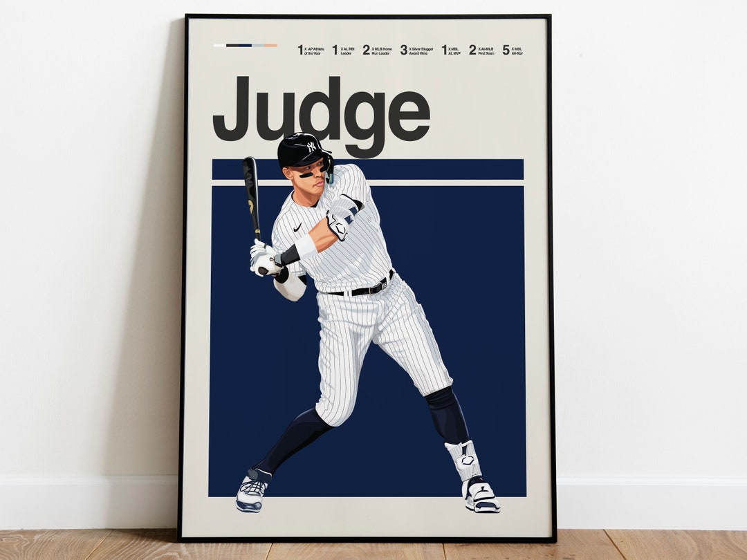 Aaron Judge Poster New York Yankees Wall Art MBL Modern - Etsy Australia