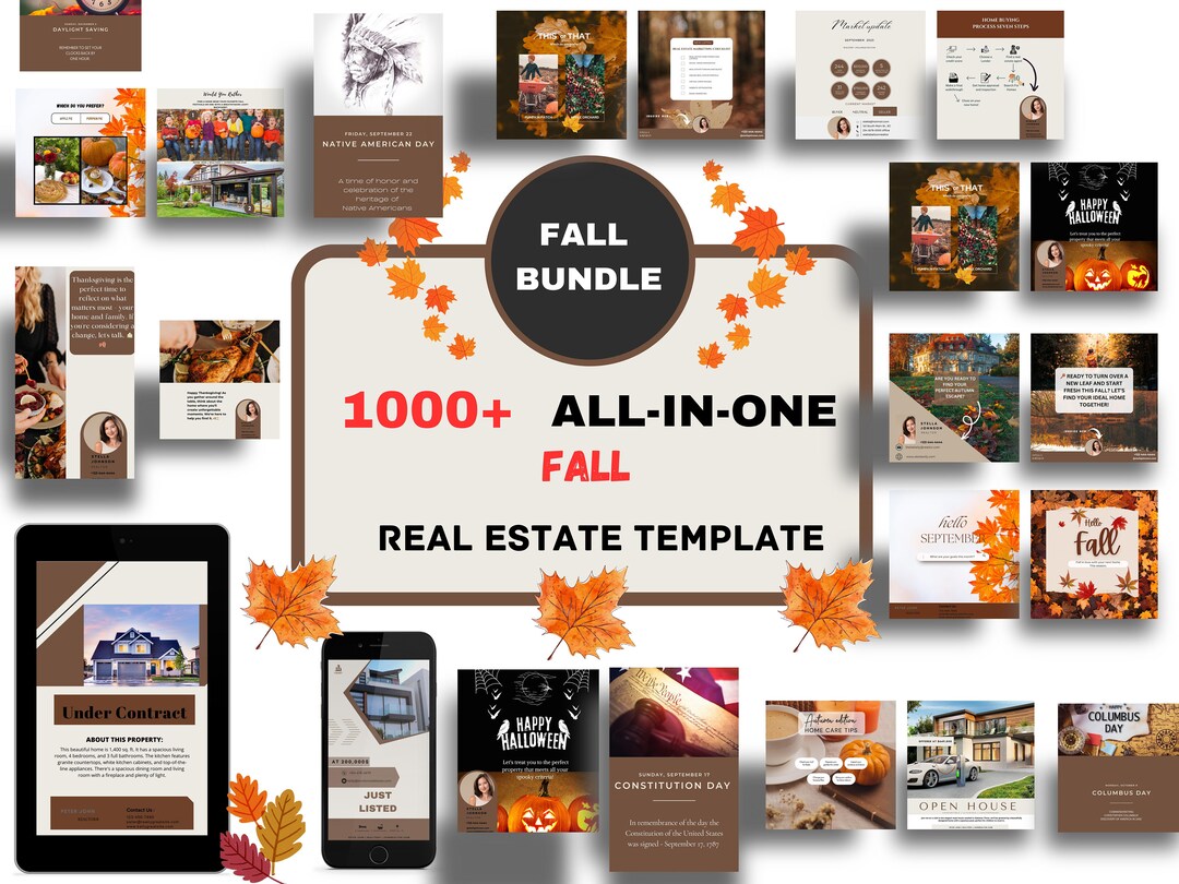 1000+ Fall Real Estate Templates| Fall Social Media Posts| Fall Themed ...