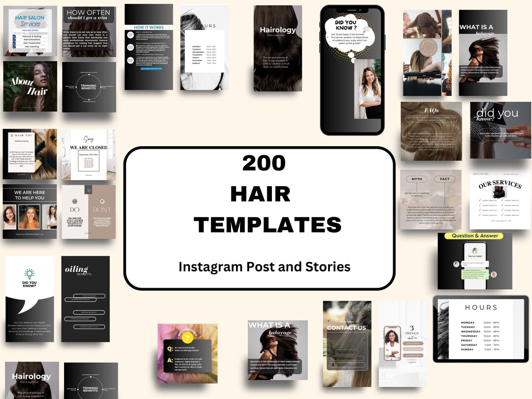Luxury Hair Templates | Hairstylist Hairdresser Posts | Haircare ...
