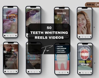 Teeth Whitening Video Reels Instagram Templates | LED Teeth Whitening ...