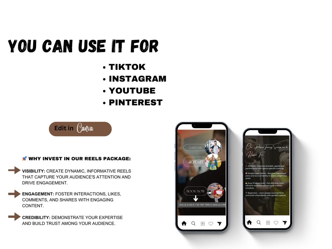 25 Fitness Coach Instagram Reels | Fitness Social Media Posts ...