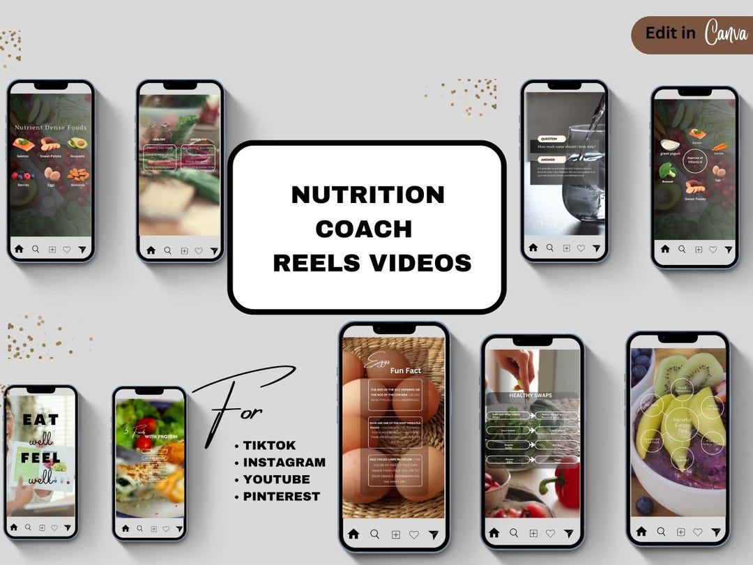 Nutrition Coach Instagram Reels Videos | Nutrition Instagram Templates ...
