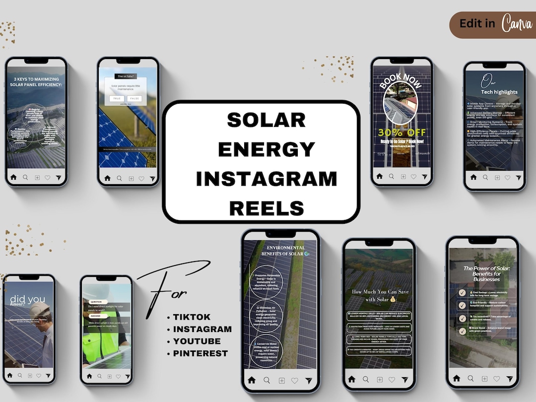 25 Solar Panel Reels Videos Template , Photovoltaic Video , Renewable ...