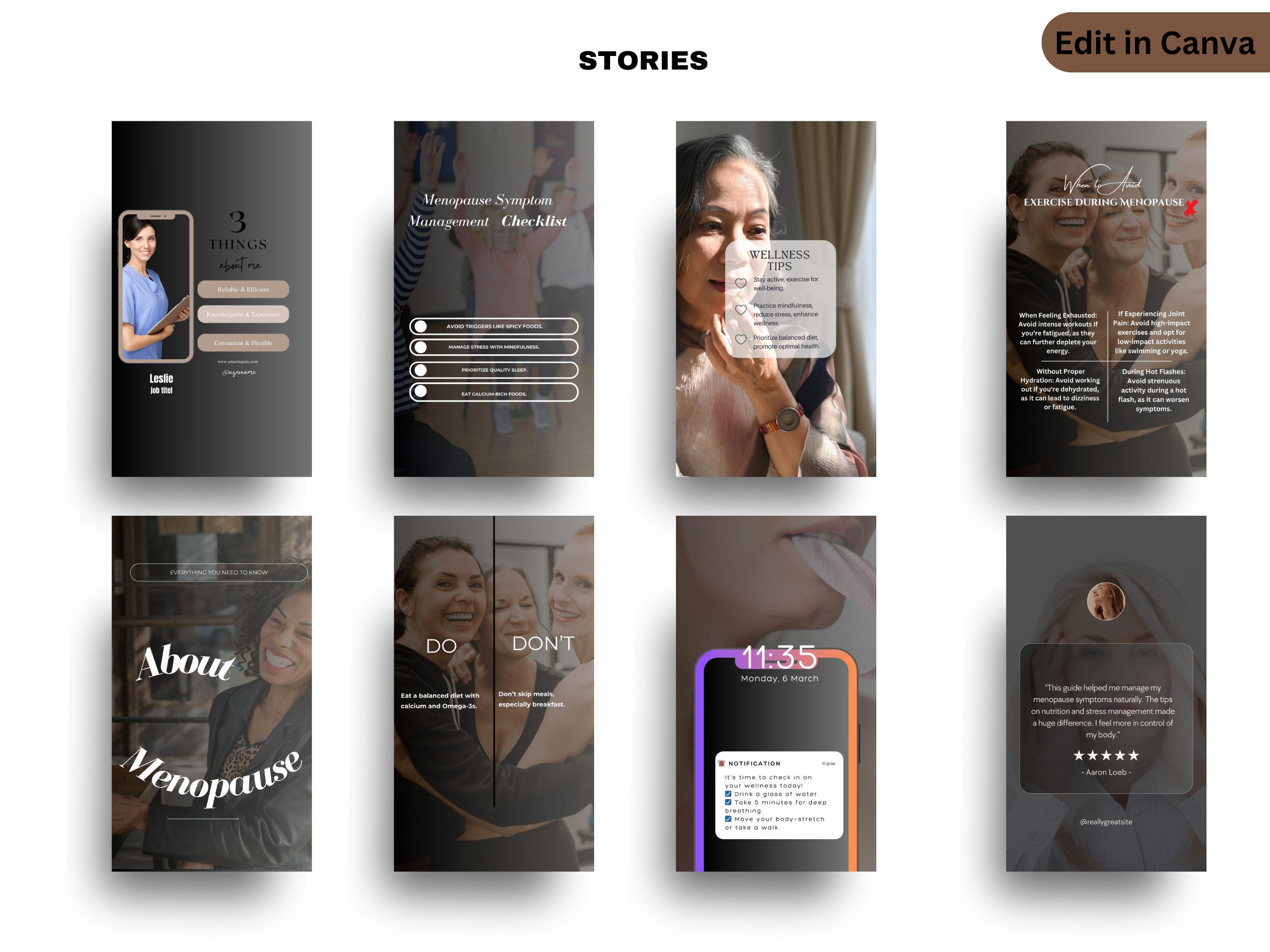 Menopause Instagram Template Hormone Social Media Post Health Coach ...